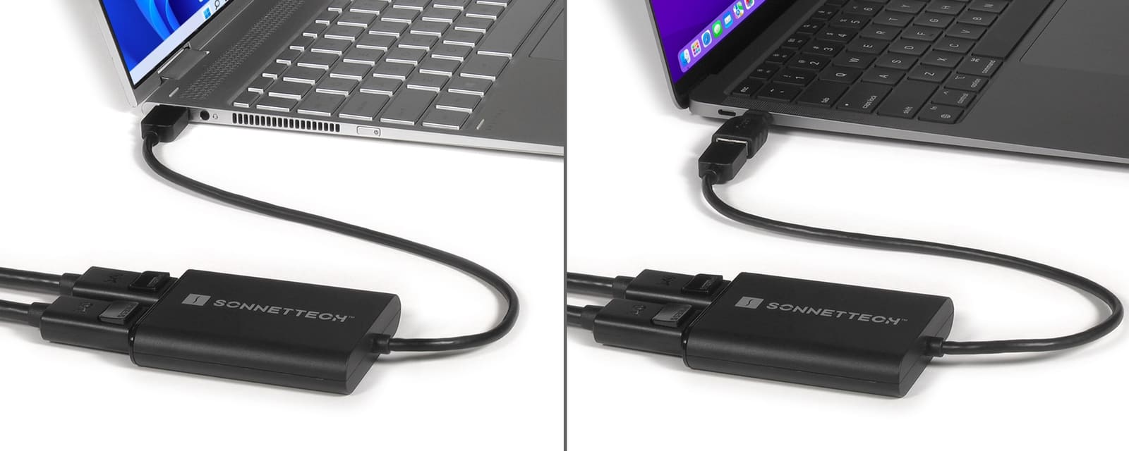 USB 3 Dual 4K 60Hz DP Adapter for DisplayPort Monitors - SONNETTECH