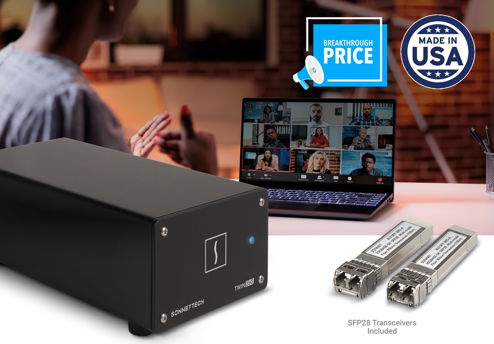Twin25G (Dual-port 25GbE Thunderbolt Adapter) - SONNETTECH